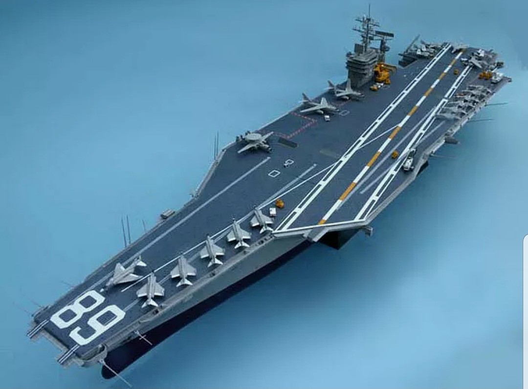 USS Nimitz CVN68 1975 Aircraft Carrier -- Plastic Model Military Ship ...