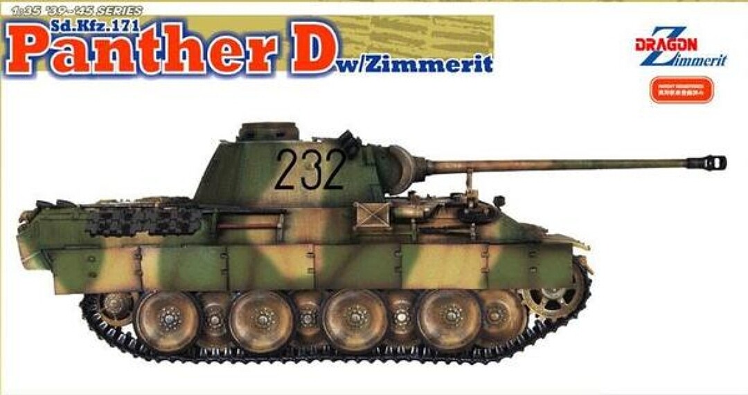 Panther Ausf.D w/Zimmerit Coating -- Plastic Model Tank Kit -- 1/35 ...