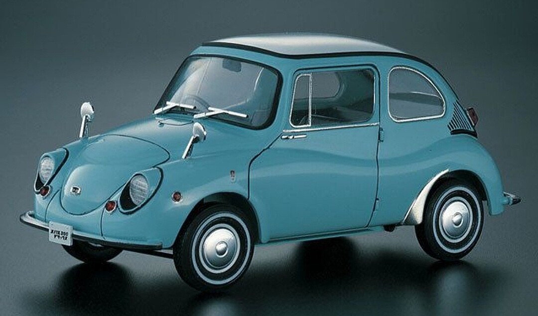 1968 Subaru 360 Deluxe Car -- Plastic Model Car Vehicle Kit -- 1/24 ...