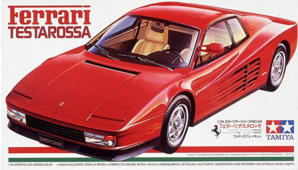 Ferrari Testarossa Sportscar Roadster Coupe -- Plastic Model Car Kit ...