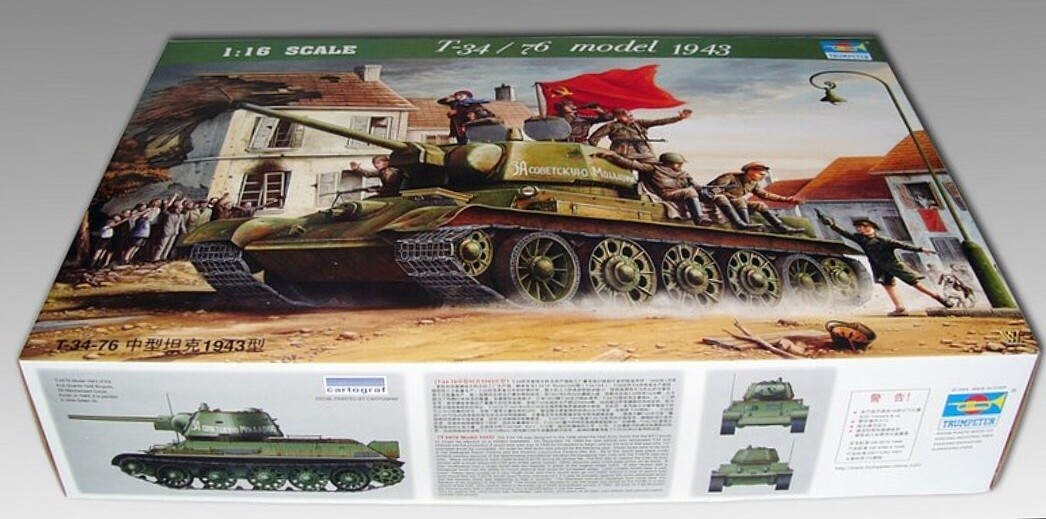 Russian Tank T34/76 Model 1943 -- Plastic Model Military Vehicle Kit ...