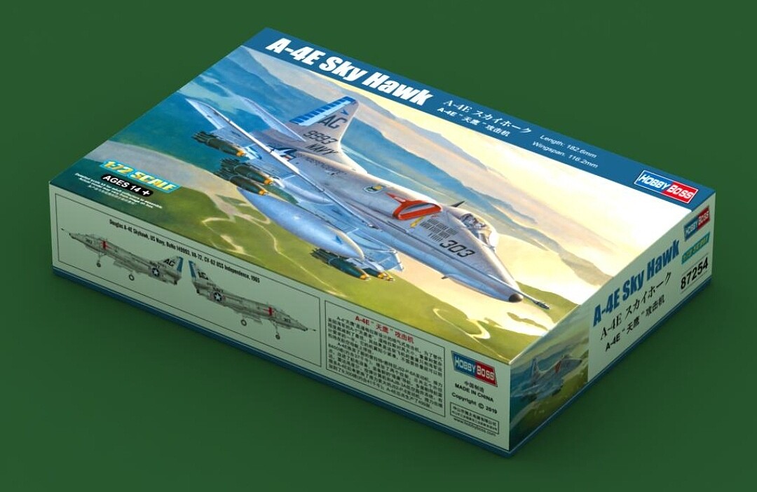 A-4E SKY HAWK -- Plastic Model Airplane Kit -- 1/72 Scale -- #87254 ...