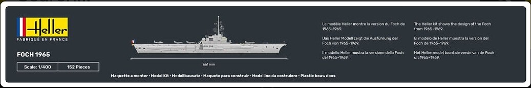 Foch -- Plastic Model Military Ship Kit -- 1/400 Scale -- #81071 ...