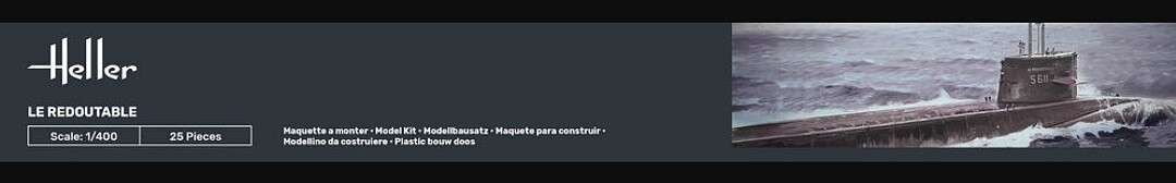 S/M Redoutable -- Plastic Model Military Ship Kit -- 1/400 Scale ...