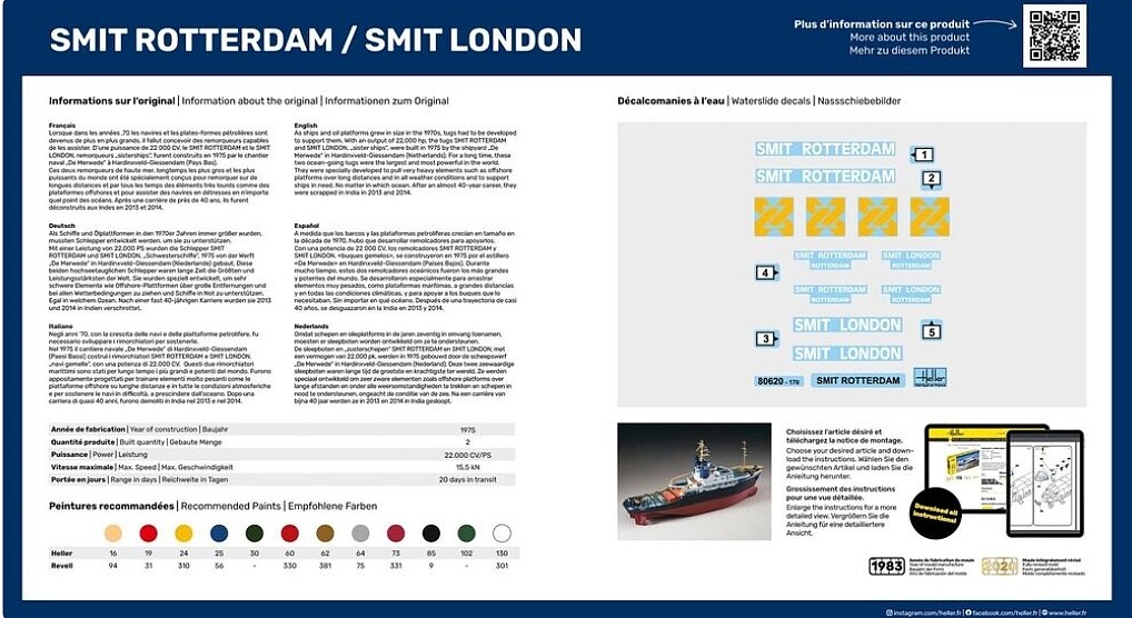 Smitt Rotterdam -- Plastic Model Commercial Ship Kit -- 1/200 Scale ...