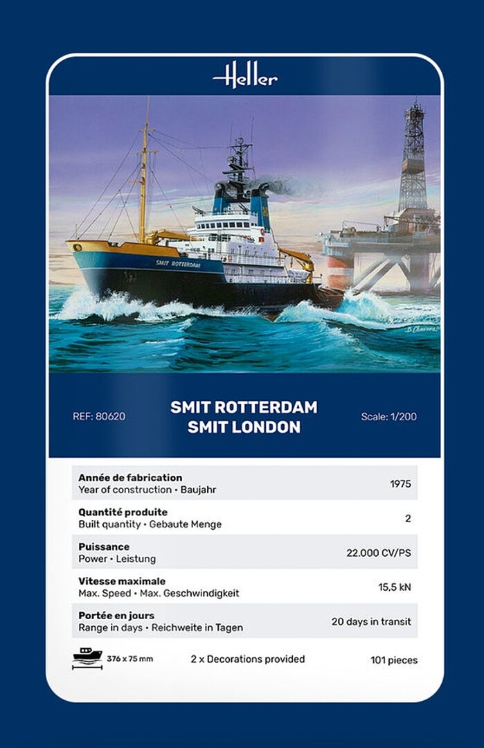 Smitt Rotterdam -- Plastic Model Commercial Ship Kit -- 1/200 Scale ...