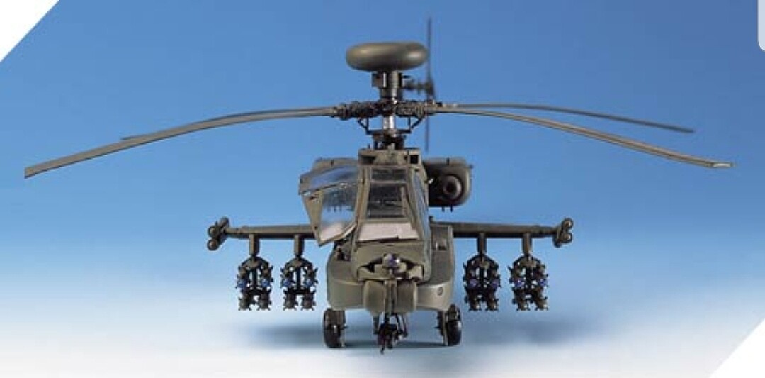 AH64D Apache US Helicopter -- Plastic Model Helicopter Kit -- 1/48 ...