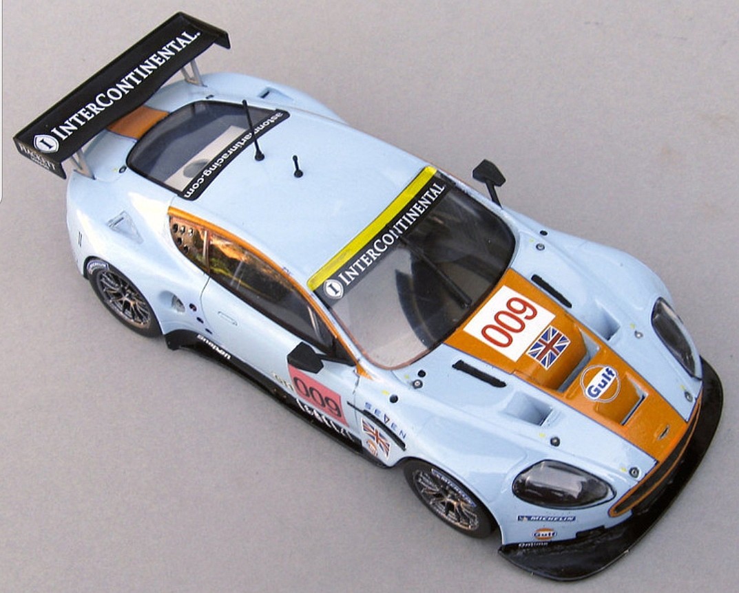 Aston Martin DBR9 Gulf Race Car Starter Set -- Plastic Model Car Truck ...