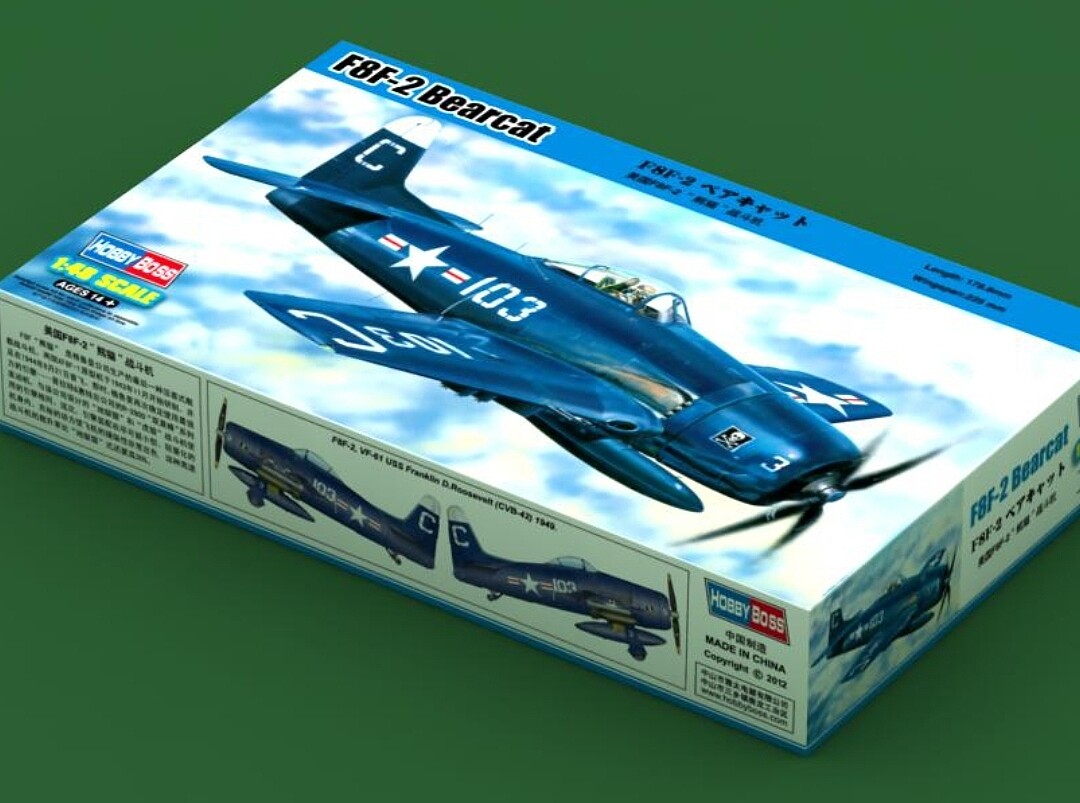 Gallery Pictures HobbyBoss F8F-2 Bearcat Plastic Model Airplane Kit 1/ ...