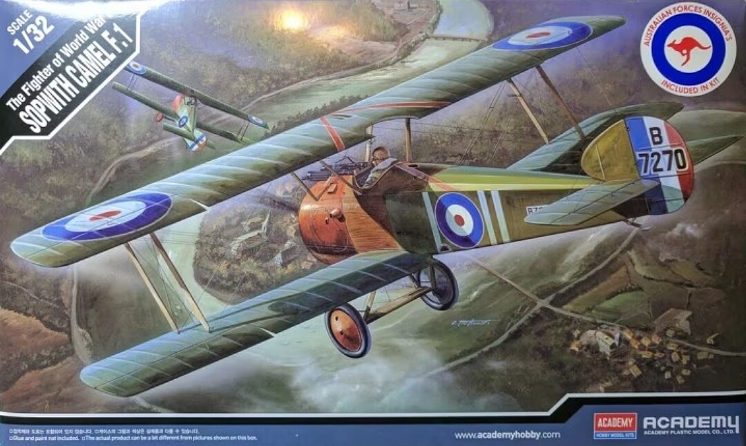 Sopwith F1 Camel Aircraft -- Plastic Model Airplane Kit -- 1/32 Scale ...