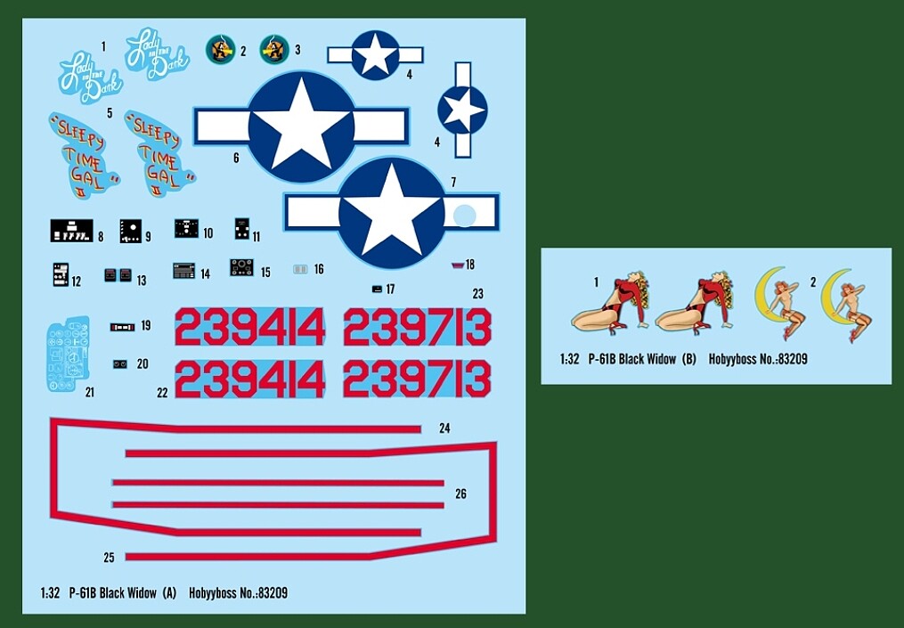 P-61B Black Widow Night Fighter -- Plastic Model Airplane Kit -- 1/32 Scale -- #hy83209 pictures ...