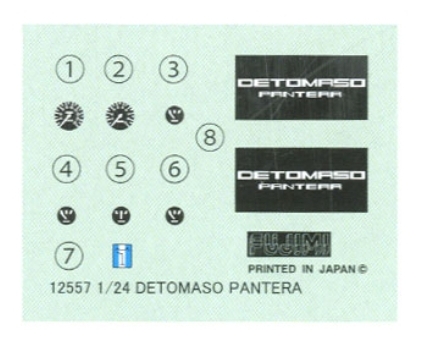 De Tomaso Pantera -- Plastic Model Car Kit -- 1/24 Scale -- #12557 ...