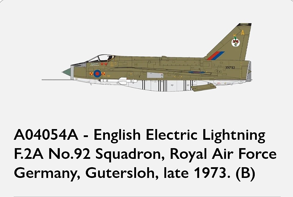 EE Lightning F2A Supersonic Jet Fighter -- Plastic Model Airplane Kit ...