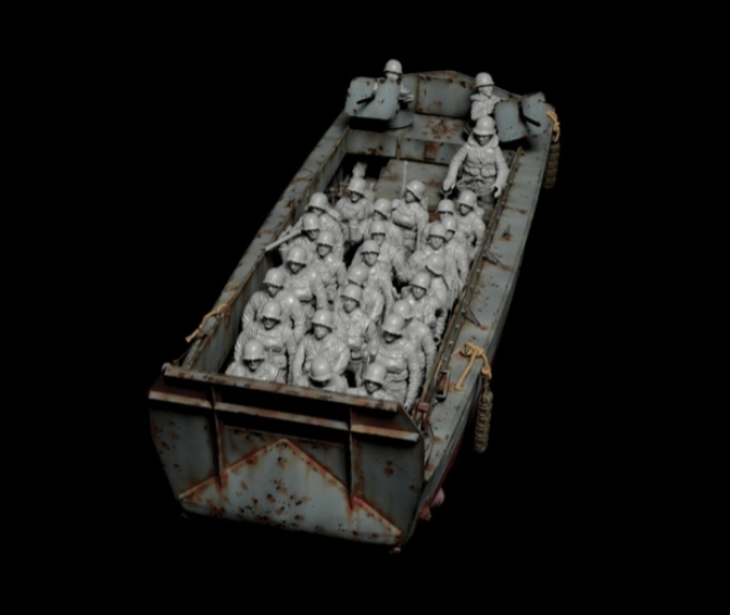 LCVP with US Infantry -- Plastic Model Military Vehicle Kit -- 1/35 ...