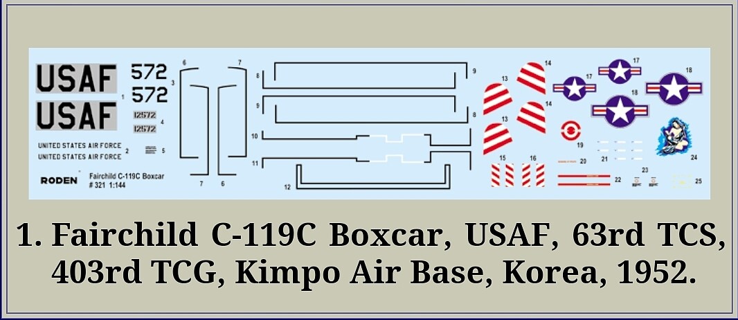 C-119C Flying Boxcar -- Plastic Model Airplane Kit -- 1/144 Scale -- # ...