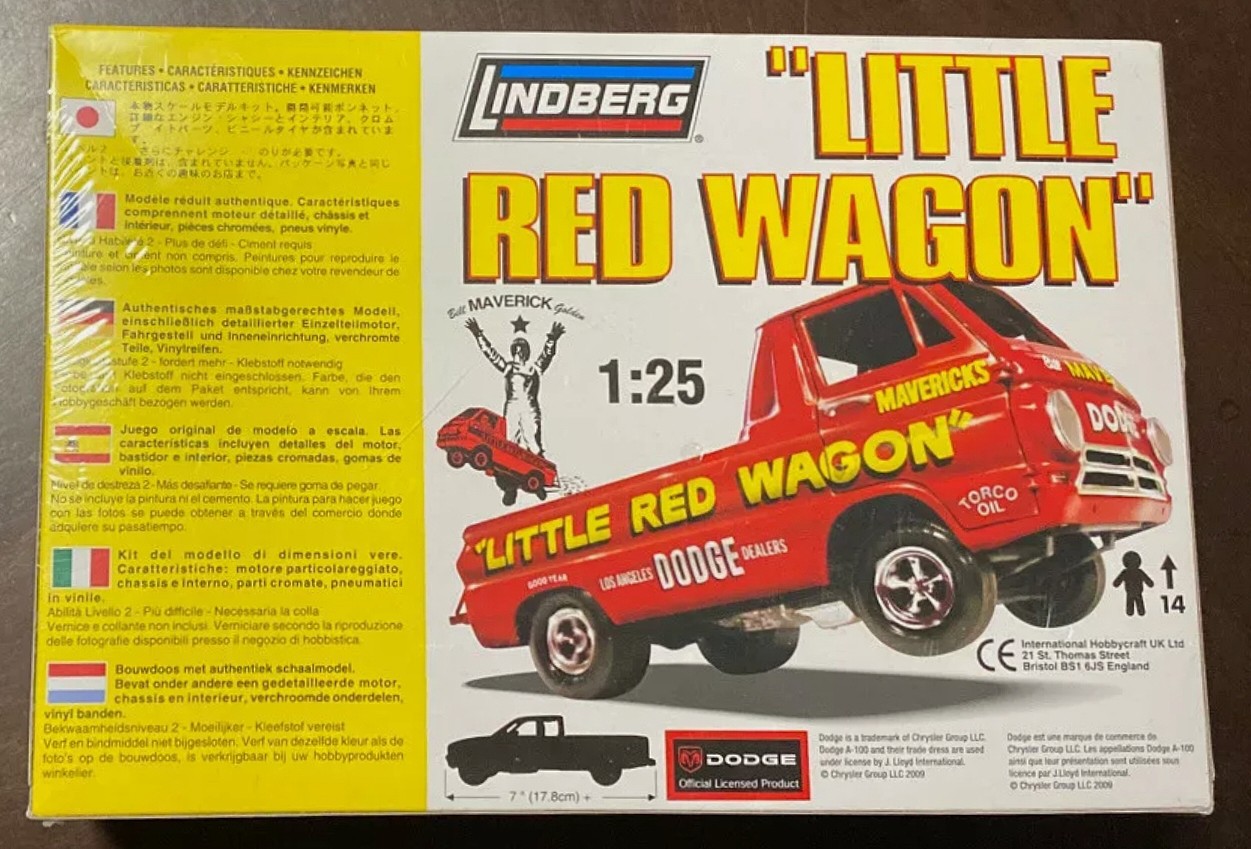 Little Red Wagon -- Plastic Model Truck Kit -- 1/25 Scale -- #hl115-12 ...