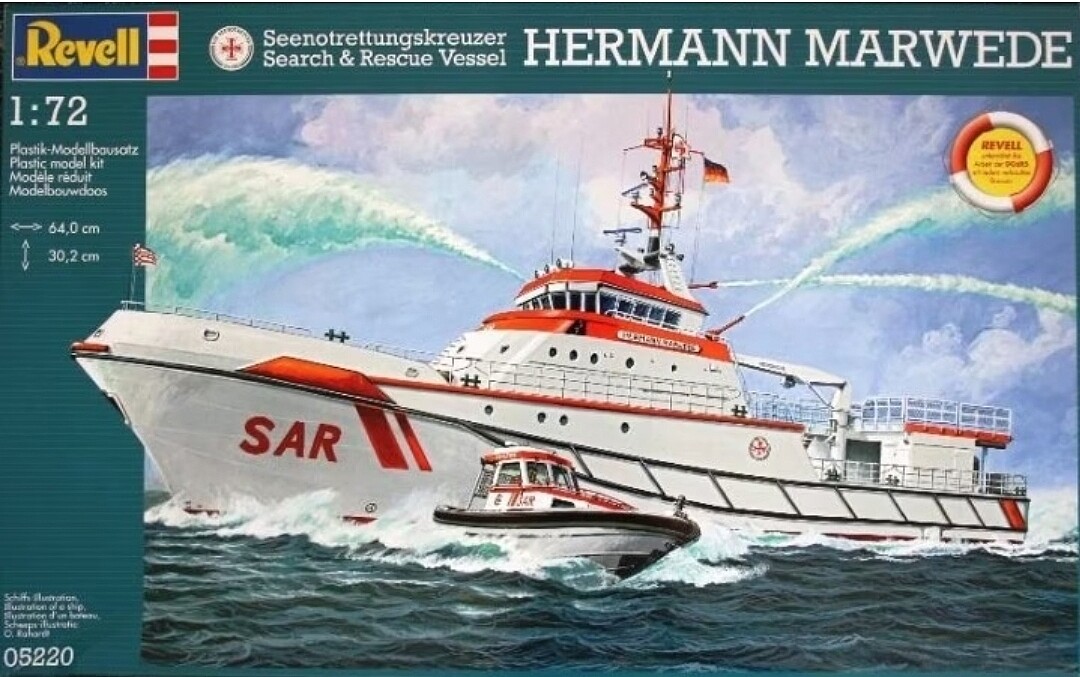 150 Years DGzRS Hermann Marwede -- Plastic Model Ship Kit -- 1/72 Scale ...