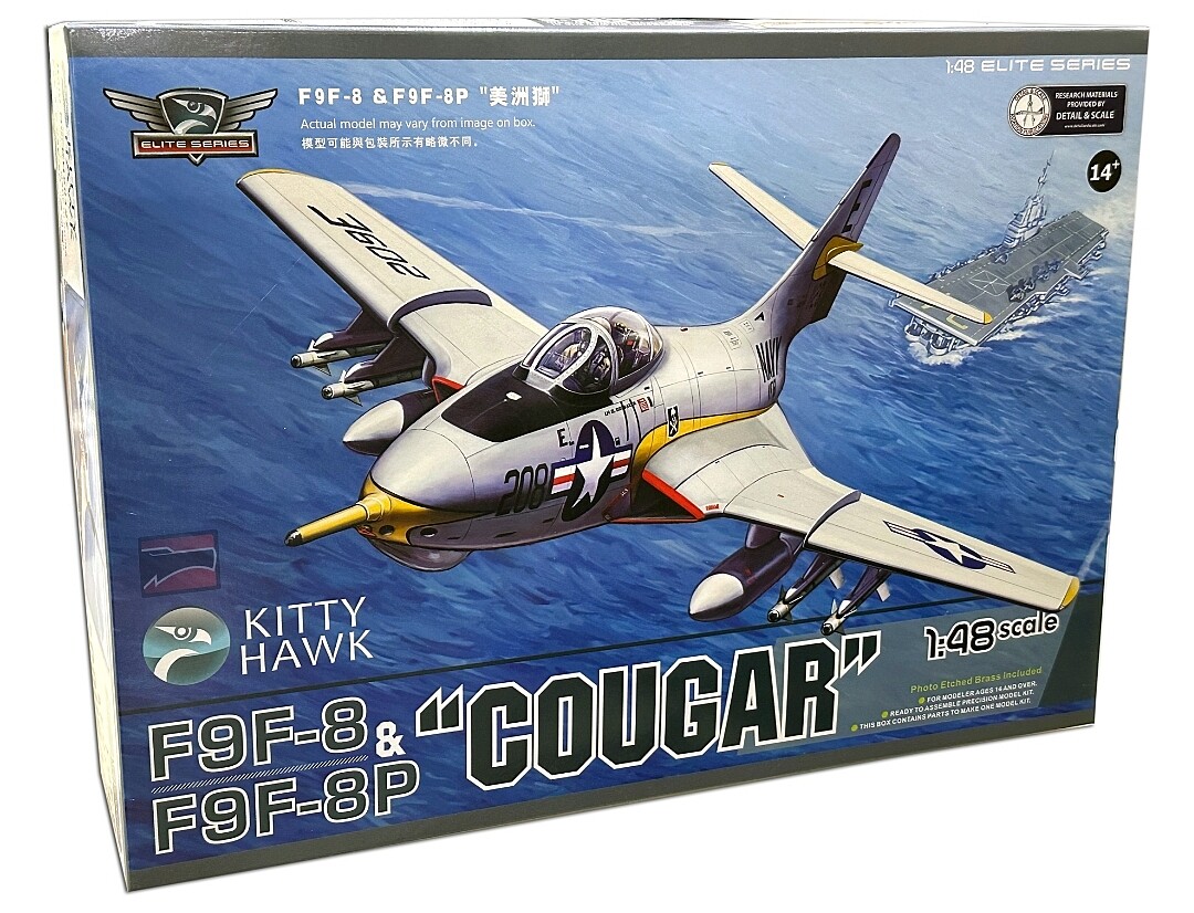 F9F8 Cougar Fighter -- Plastic Model Airplane Kit -- 1/48 Scale ...