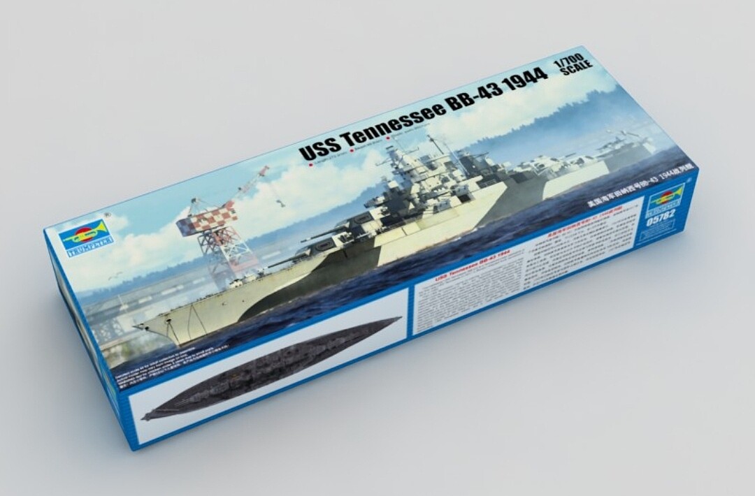 USS Tennessee BB43 Battleship 1944 -- Plastic Model Military Ship Kit ...