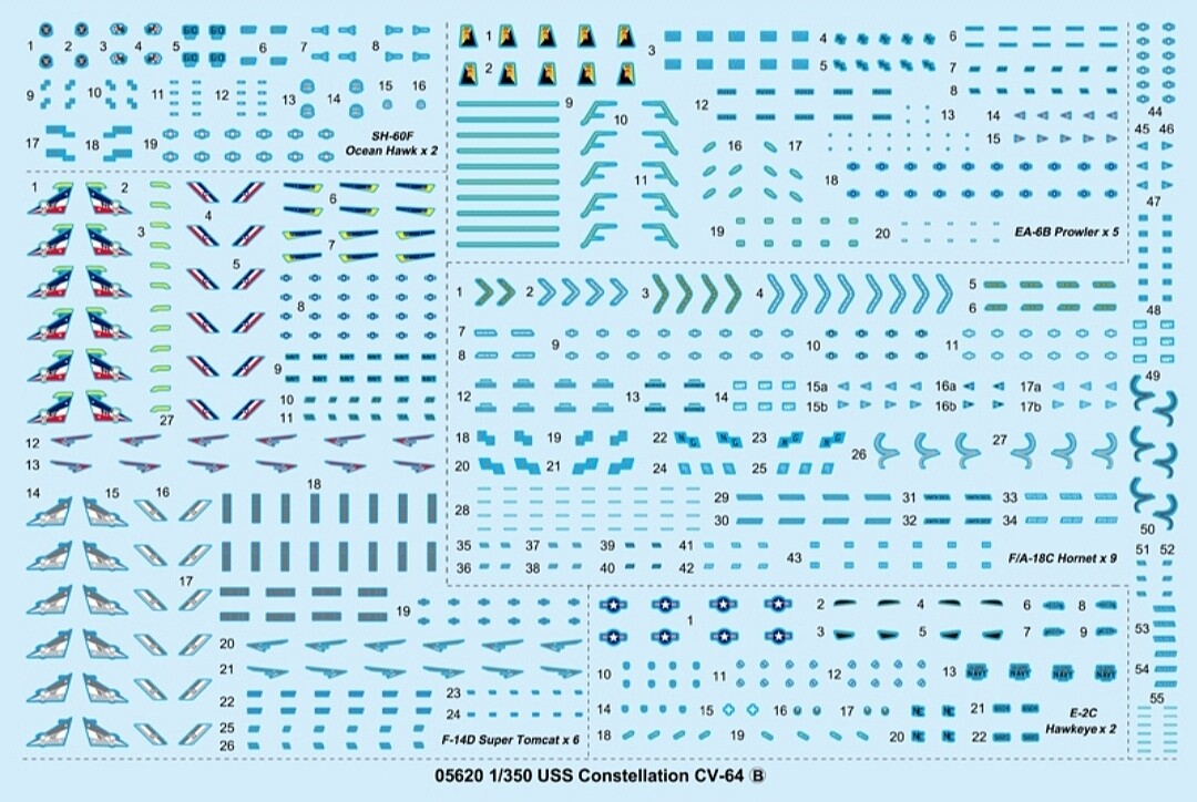 USS Constellation CV-64 Aircraft -- Plastic Model Military Ship Kit ...