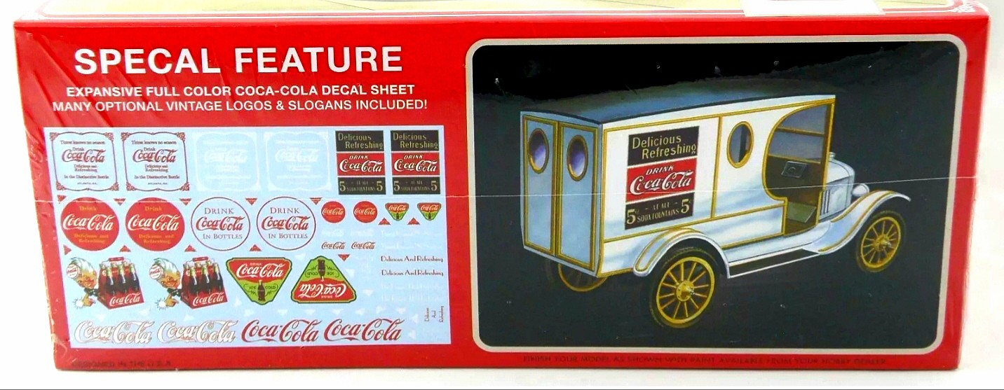 Coca Cola 1923 Ford Model T Delivery -- Plastic Model Car Kit -- 1/25 ...