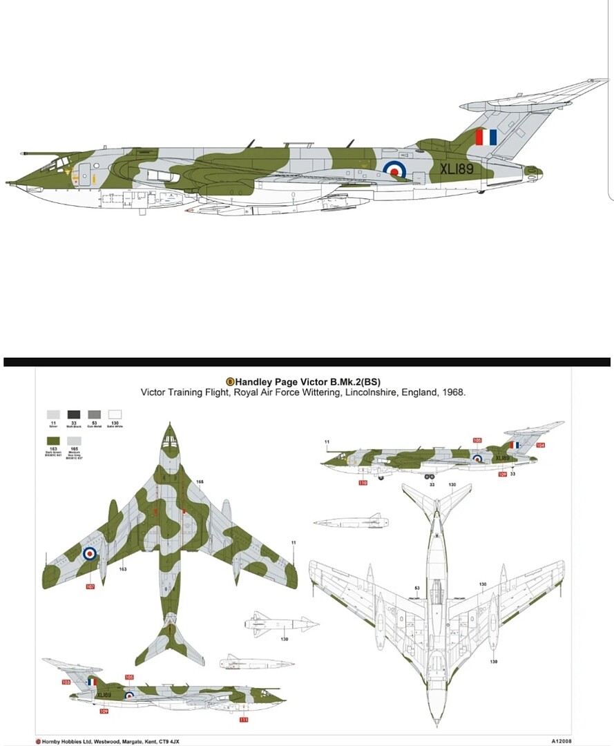 Handley Page Victor B2 Jet Bomber (New Tool) -- Plastic Model Airplane ...