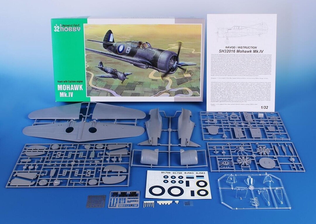 Mohawk Mk IV Hawk Fighter with Cyclone Engine -- Plastic Model Airplane ...