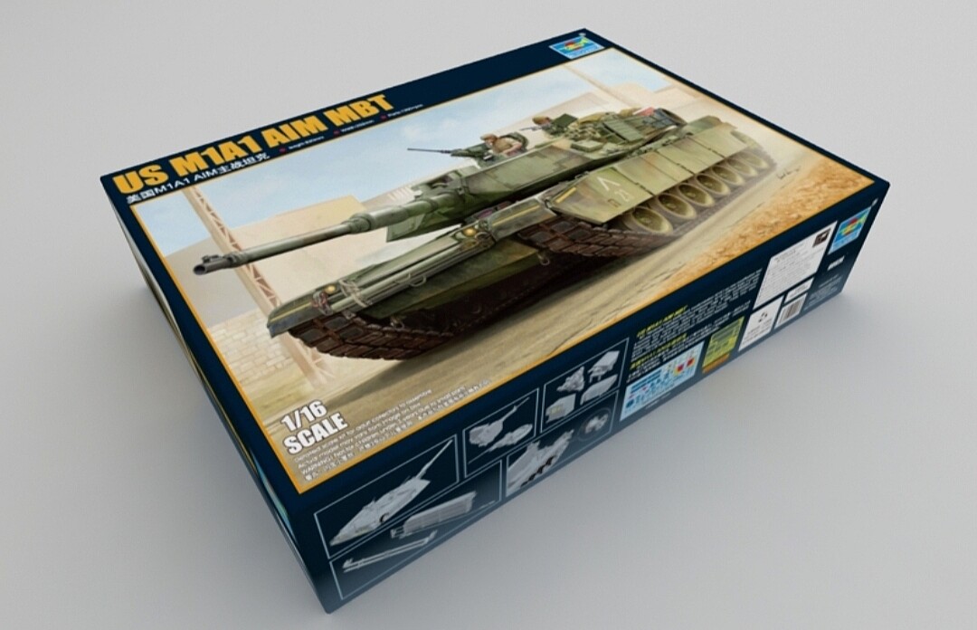 US M1A1 AIM Main Battle Tank -- Plastic Model Military Vehicle Kit -- 1 ...