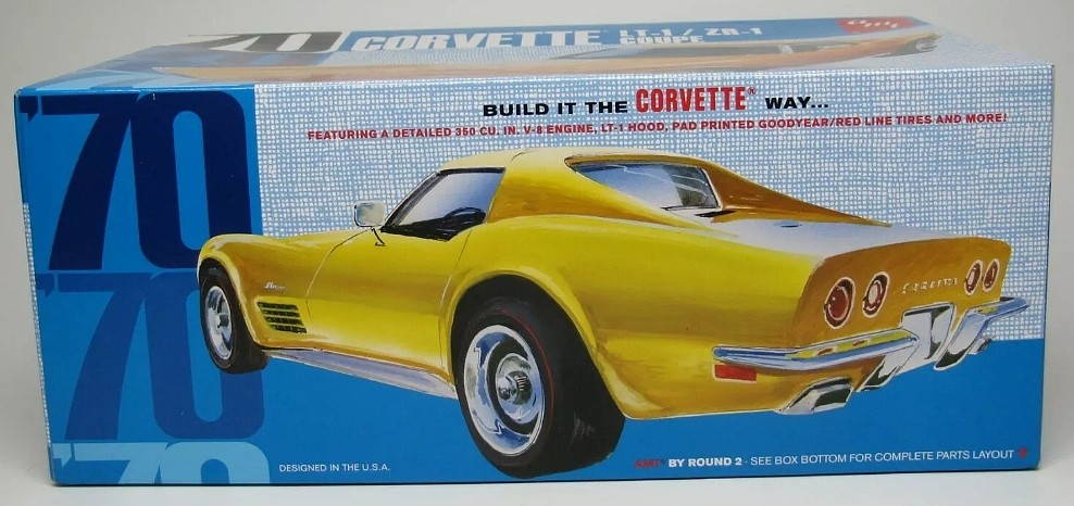 1970 Chevy Corvette Coupe -- Plastic Model Car Kit -- 1/25 Scale ...