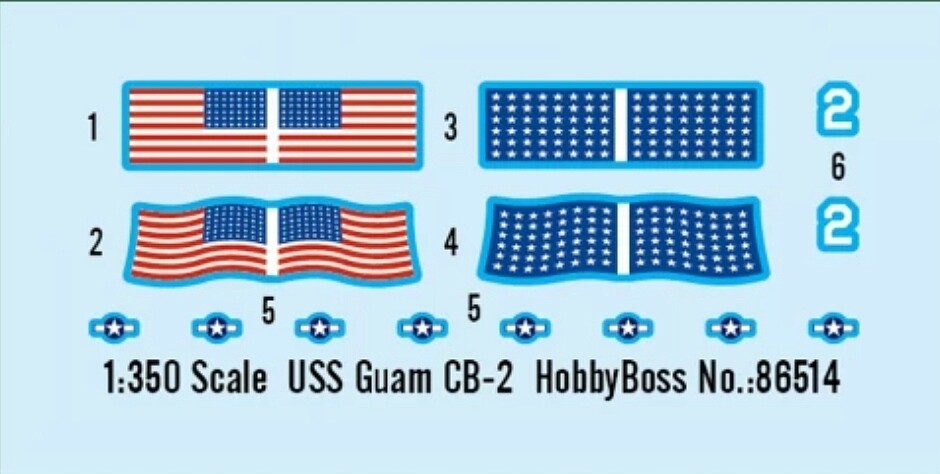 USS Guam Cb-2 -- Plastic Model Military Ship Kit -- 1/350 Scale ...
