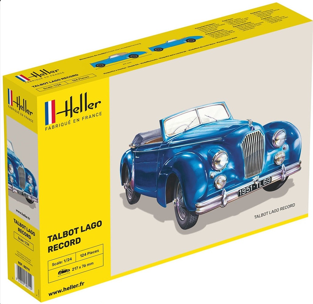 1950 Talbot Lago Record Convertible Car -- Plastic Model Car Kit -- 1/ ...