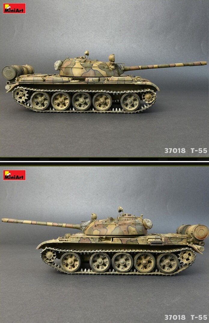 Soviet T55 Mod 1963 Tank w/Full Interior -- Plastic Model Military Tank ...