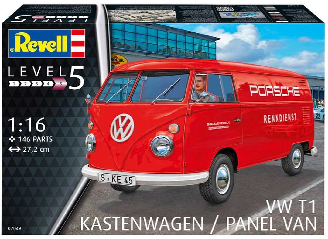 VW T1 Kastenwagen -- Plastic Model Van Kit -- 1/16 Scale -- #07049 ...