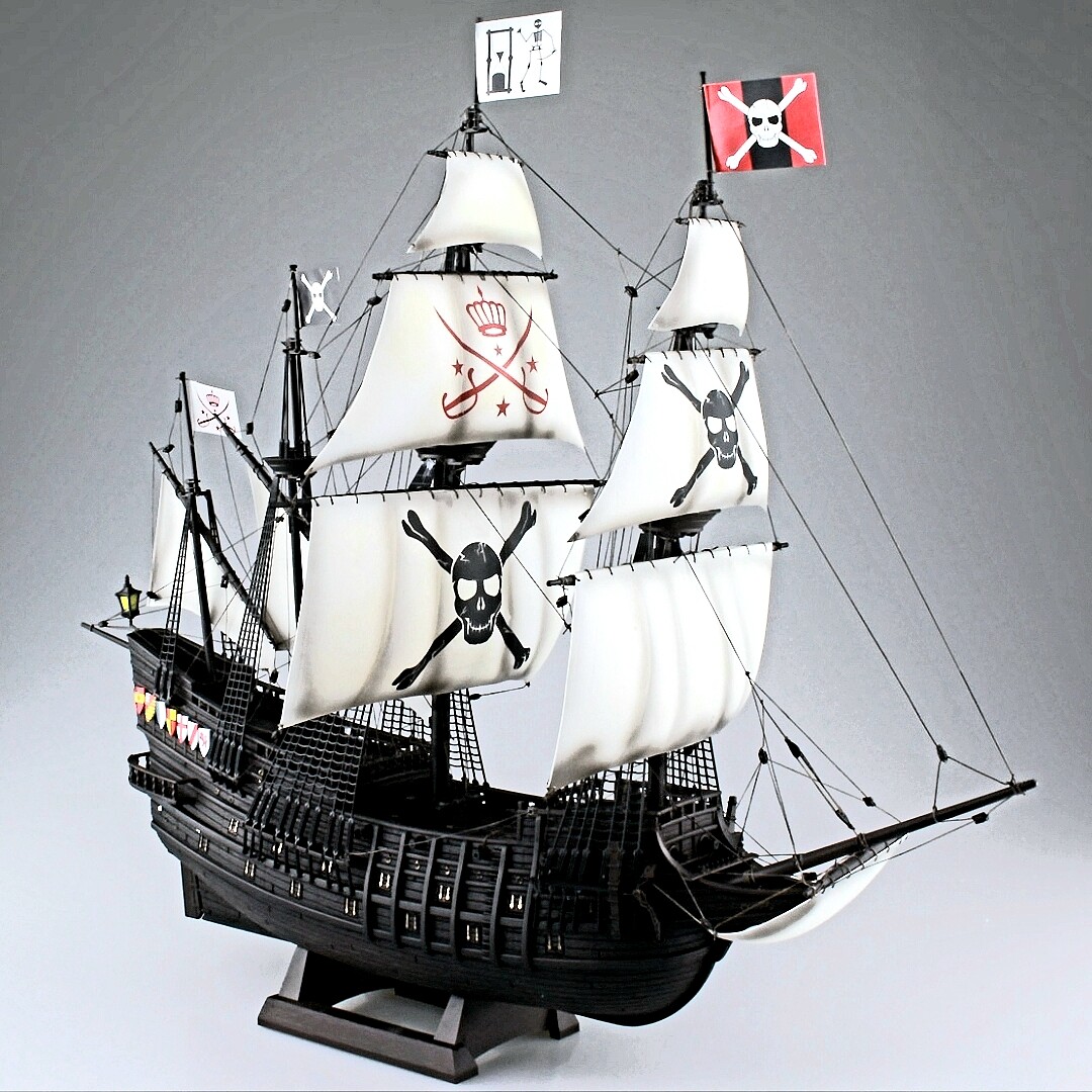 Pirate Ship -- Plastic Model Sailing Ship Kit -- 1/100 Scale -- #55007 ...