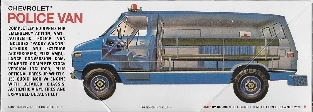 Chevy Police Van NYPD -- Plastic Model Car Kit -- 1/25 Scale -- #1123 ...
