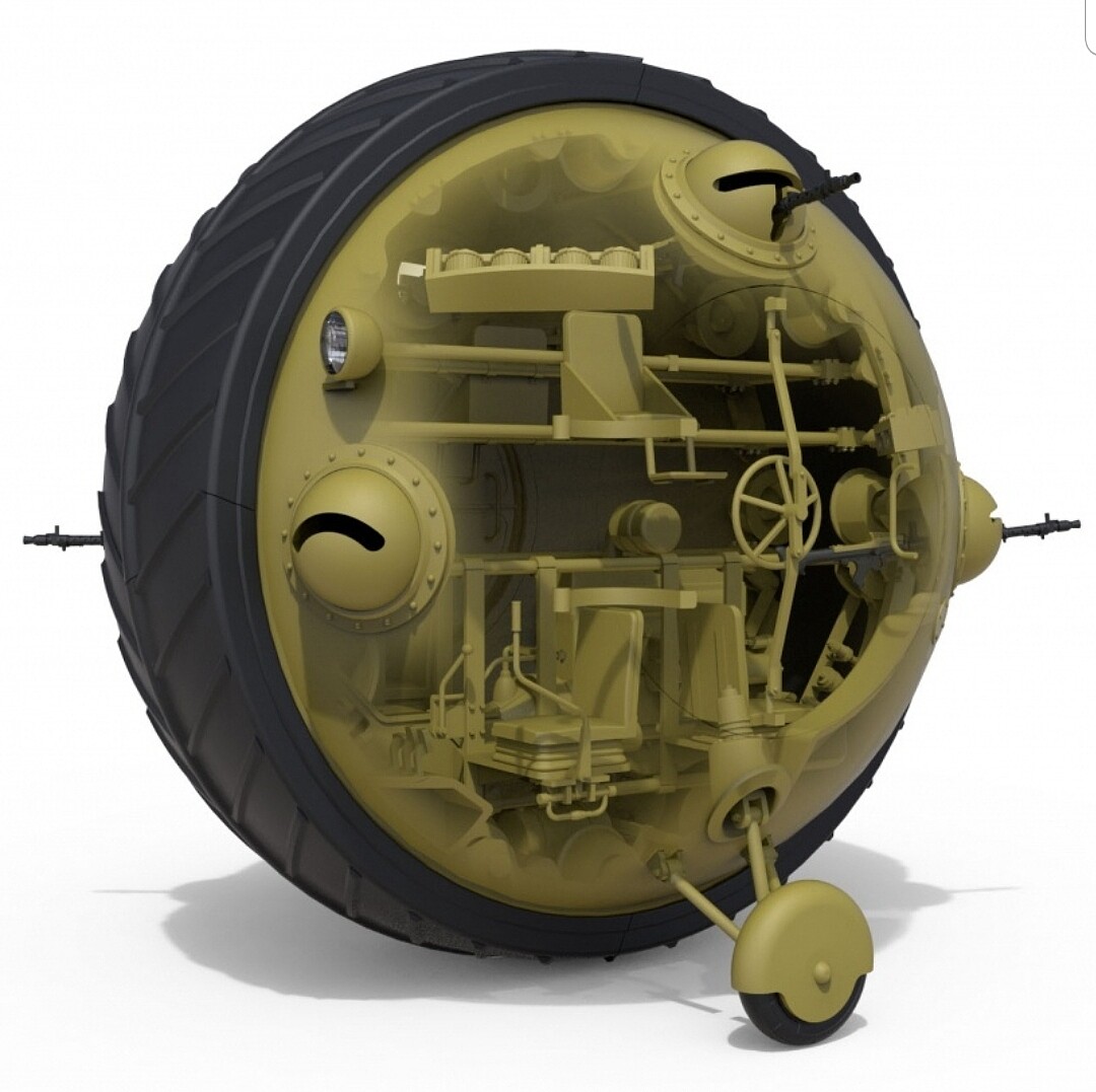 Kugelpanzer 41(r) Ball Tank w/Interior -- Plastic Model Tank Kit -- 1/ ...