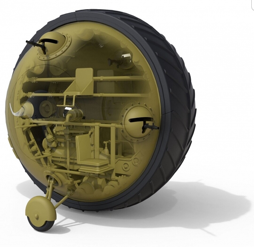 Kugelpanzer 41(r) Ball Tank w/Interior -- Plastic Model Tank Kit -- 1/ ...