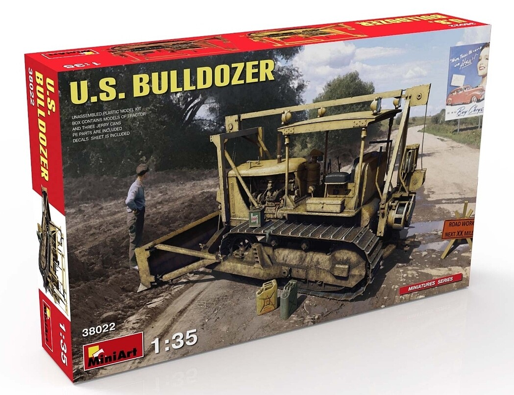 US Bulldozer -- Plastic Model Bulldozer Kit -- 1/35 Scale -- #38022 ...