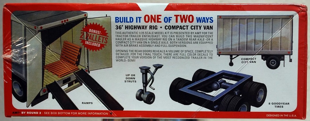 Big Rig Semi Trailer -- Plastic Model Trailer Kit -- 1/25 Scale ...