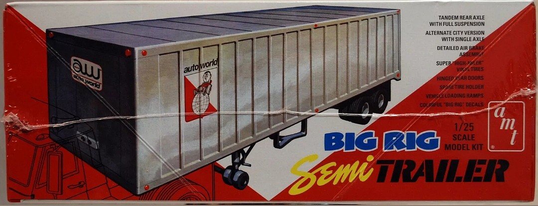 Big Rig Semi Trailer -- Plastic Model Trailer Kit -- 1/25 Scale ...