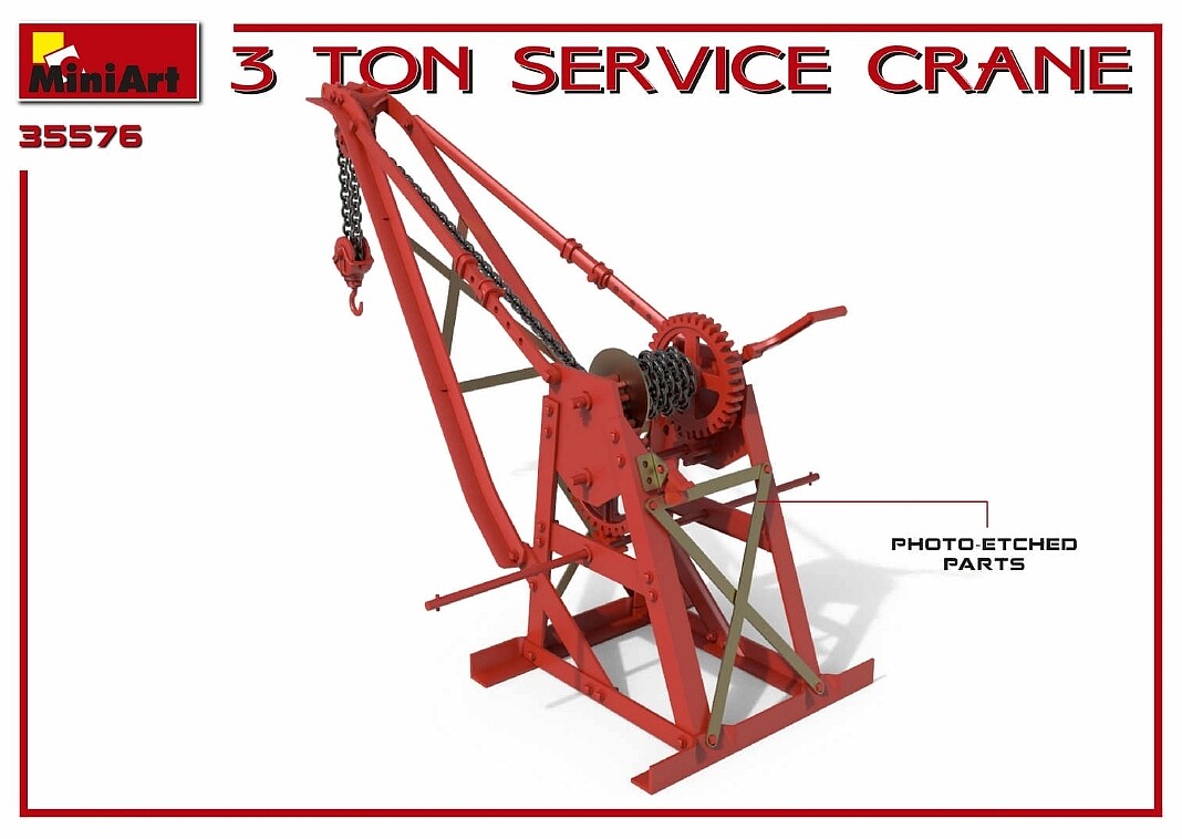 3-Ton Service Crane -- Plastic Model Military Diorama Kit -- 1/35 Scale ...