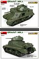 Mini-Art M3 Grant Mk1 Tank w/Full Interior Plastic Model Tank Kit 1/35 ...