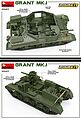 Mini-Art M3 Grant Mk1 Tank w/Full Interior Plastic Model Tank Kit 1/35 ...