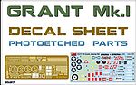 Mini-Art M3 Grant Mk1 Tank w/Full Interior Plastic Model Tank Kit 1/35 ...