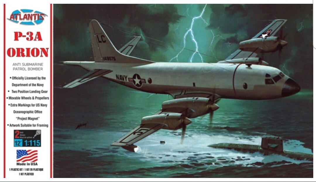 P-3A Orion Aircraft -- Plastic Model Airplane -- 1/115 Scale -- #163 ...