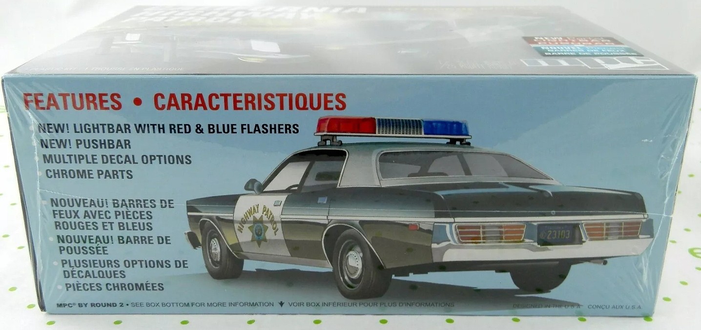 '78 Dodge Monaco CHP Police -- Plastic Model Car Vehicle Kit -- 1/25 ...