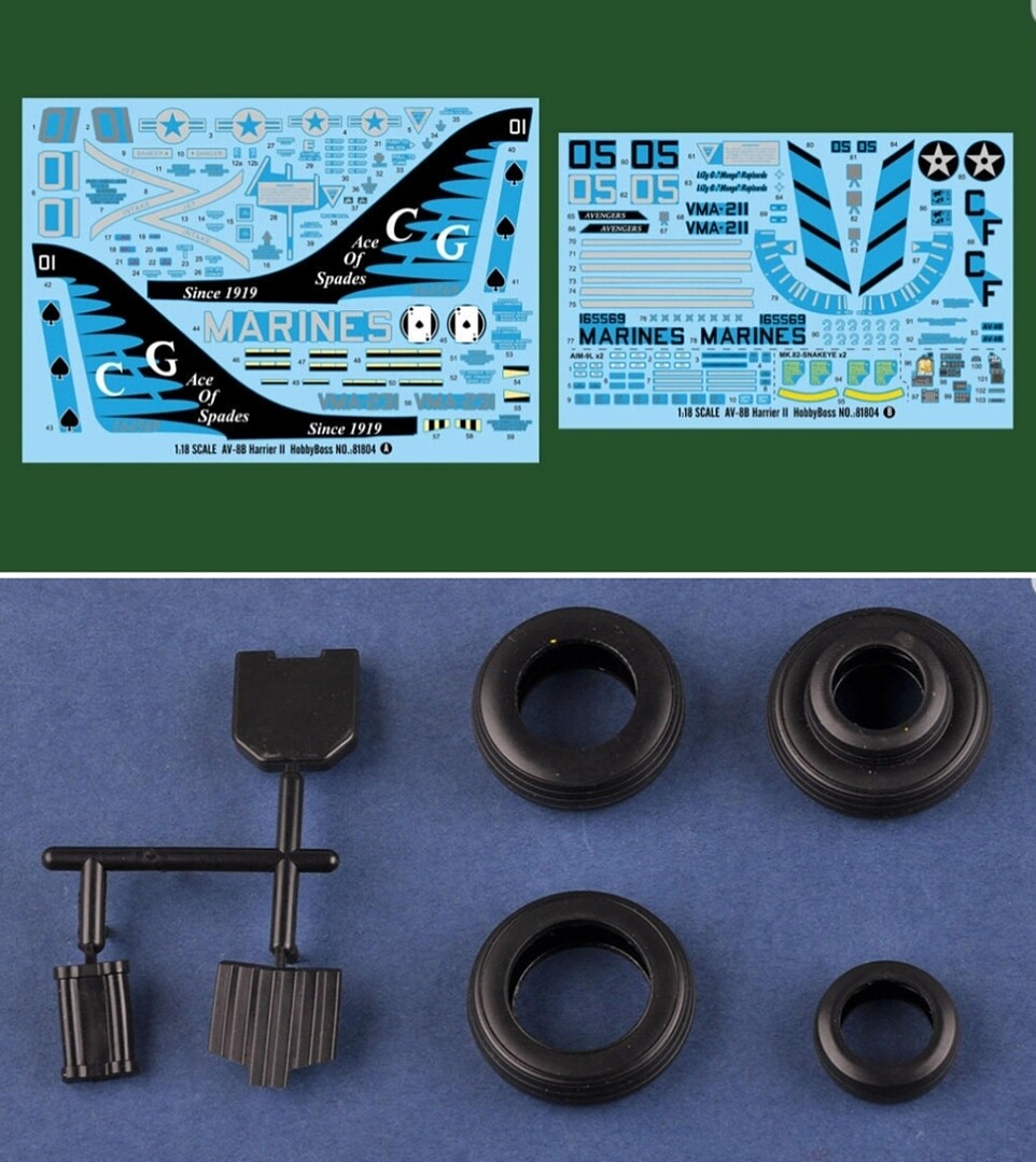 US AV-8B Harrier II -- Plastic Model Airplane Kit -- 1/18 Scale ...
