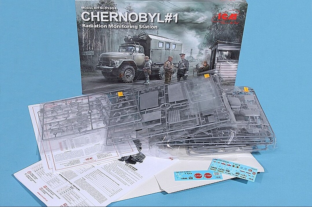 Chernobyl #1 Radiation Monitoring Station Set -- Plastic Model Diorama ...