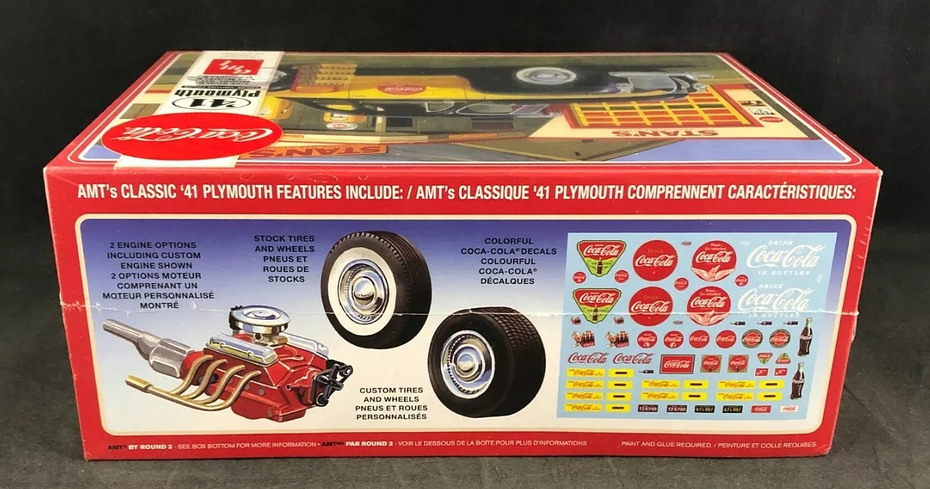 1941 Plymouth Coupe Coca-Cola -- Plastic Model Car Vehicle Kit -- 1/25 ...