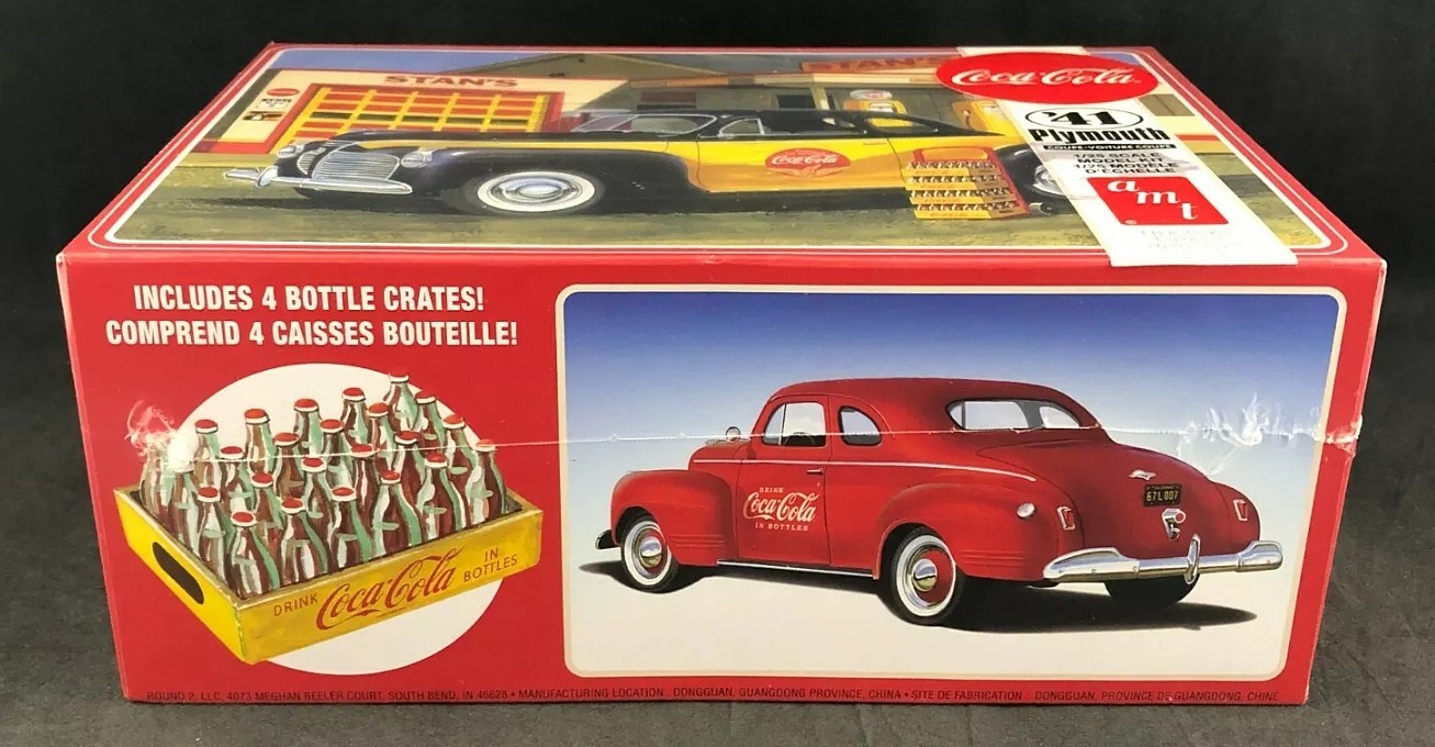 1941 Plymouth Coupe Coca-Cola -- Plastic Model Car Vehicle Kit -- 1/25 ...